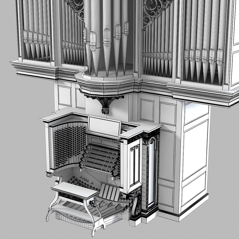3d model church organ
