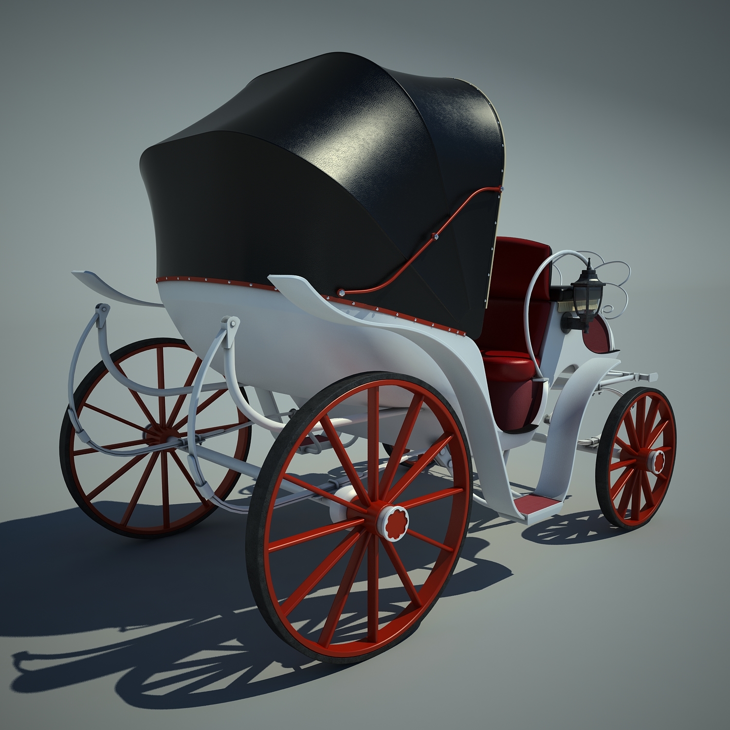 retro carriage 3d fbx