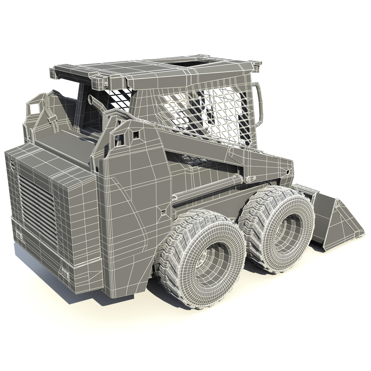 skid steer loader 3d max