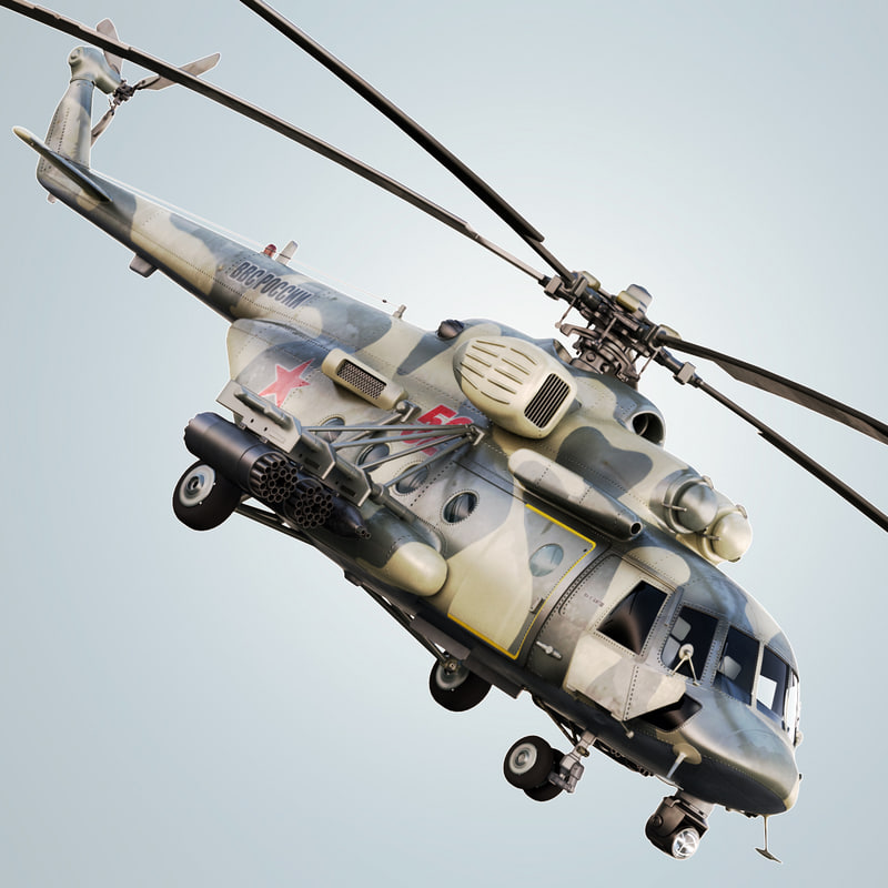 terminator helicopter mi-8 3d model
