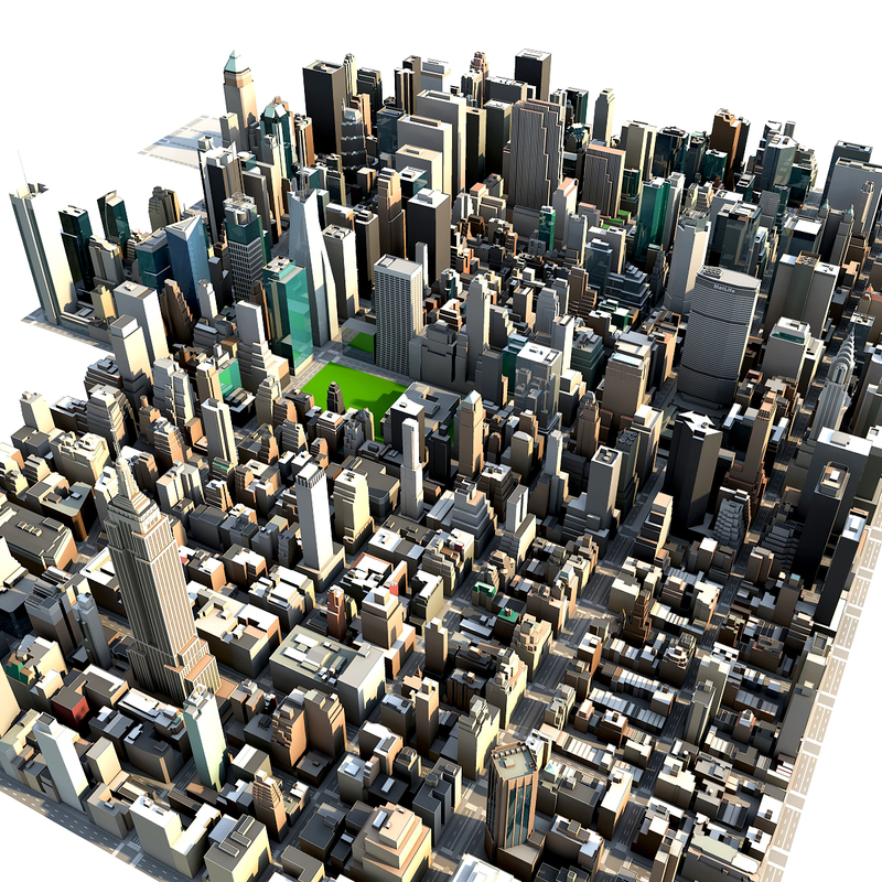 new york city manhattan 3d model
