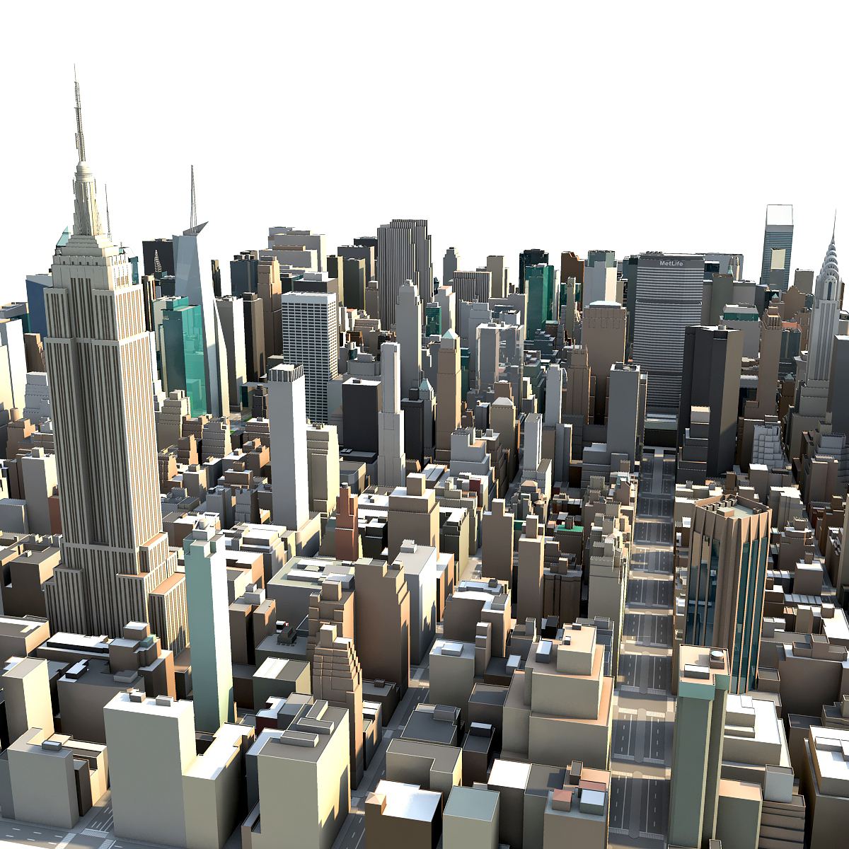 new york city manhattan 3d model