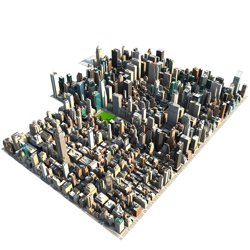 new york city manhattan 3d model