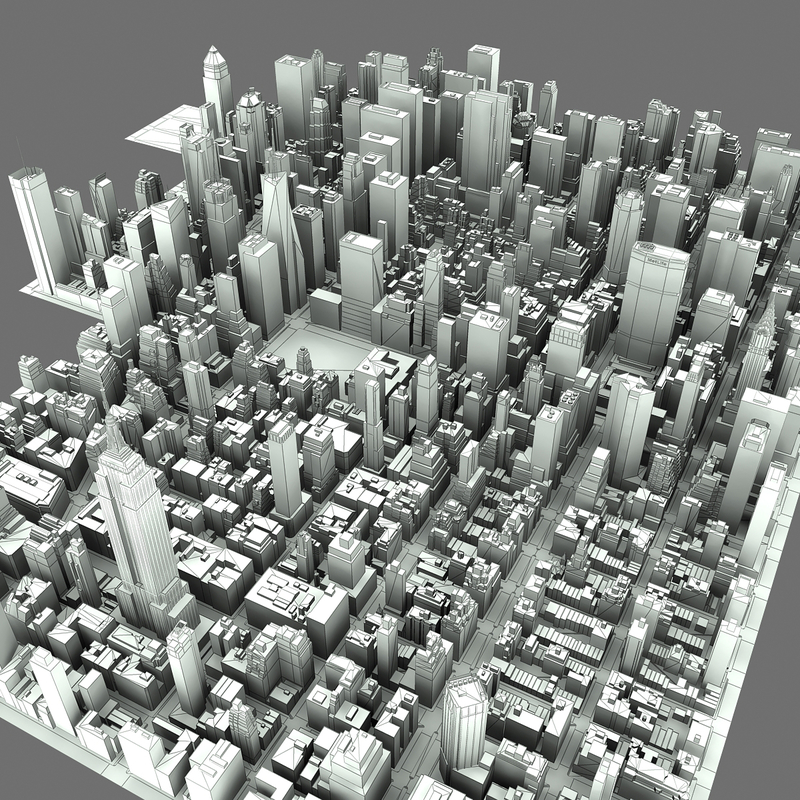 new york city manhattan 3d model