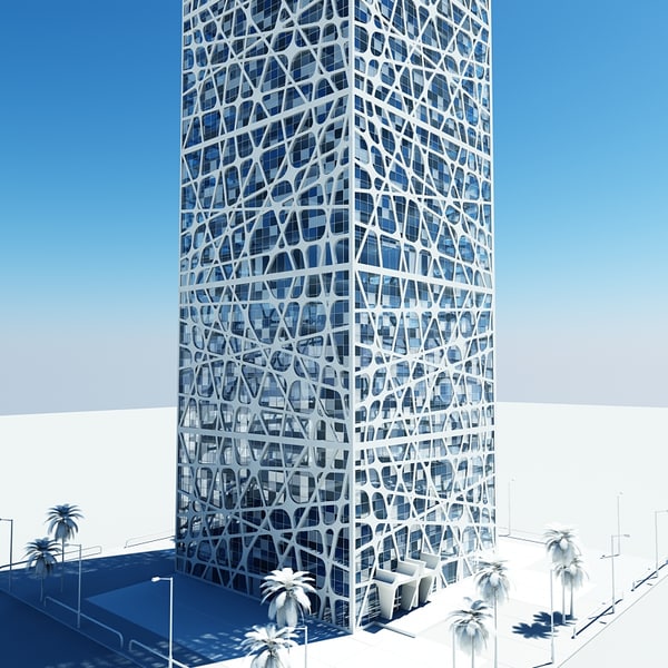 modern architectural 3d model