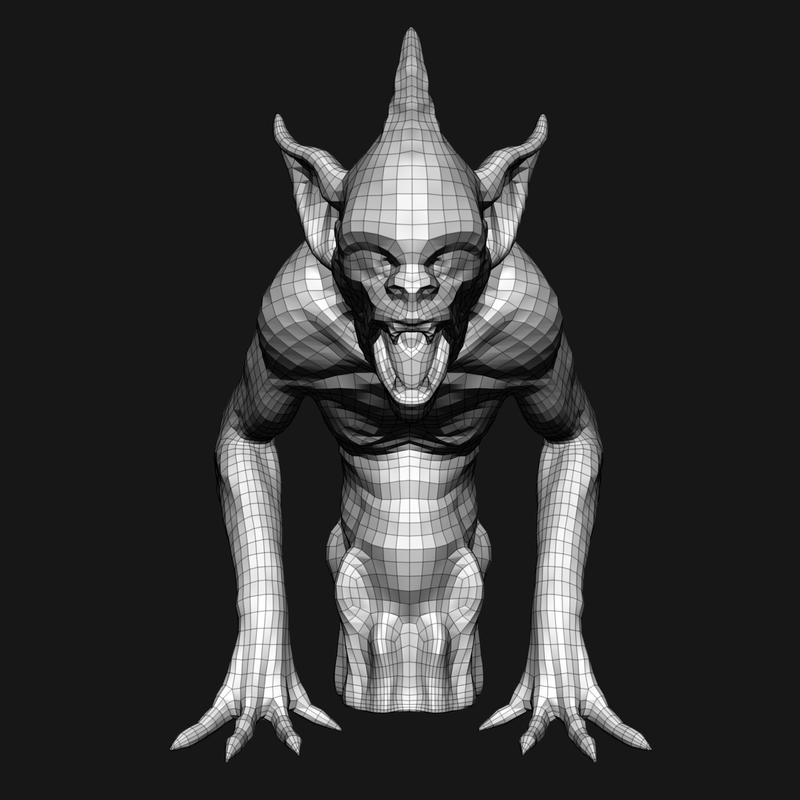3d model gargoyle statue