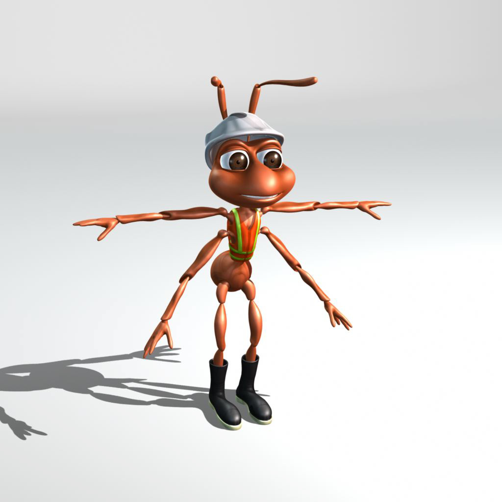 Worker Ant Rigged Animation Character 3d Max
