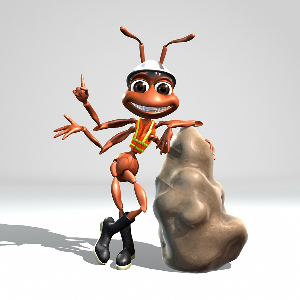 worker ant rigged animation character 3d max