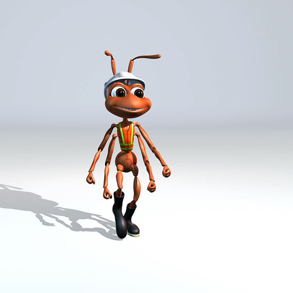 Worker Ant Rigged Animation Character 3d Max