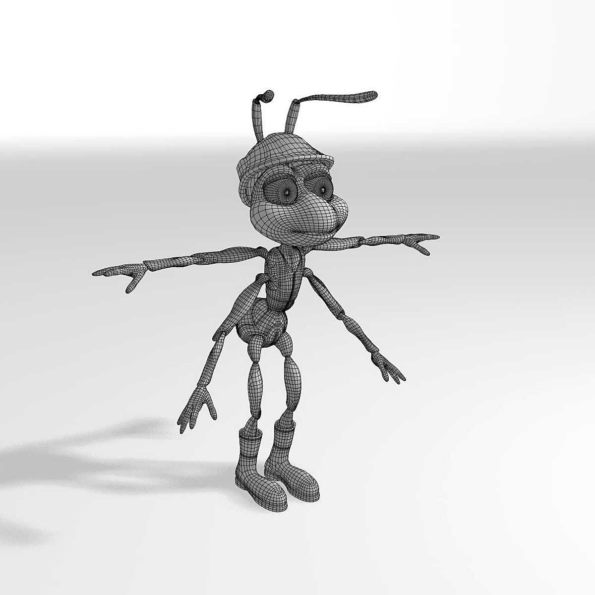 worker ant rigged animation character 3d max