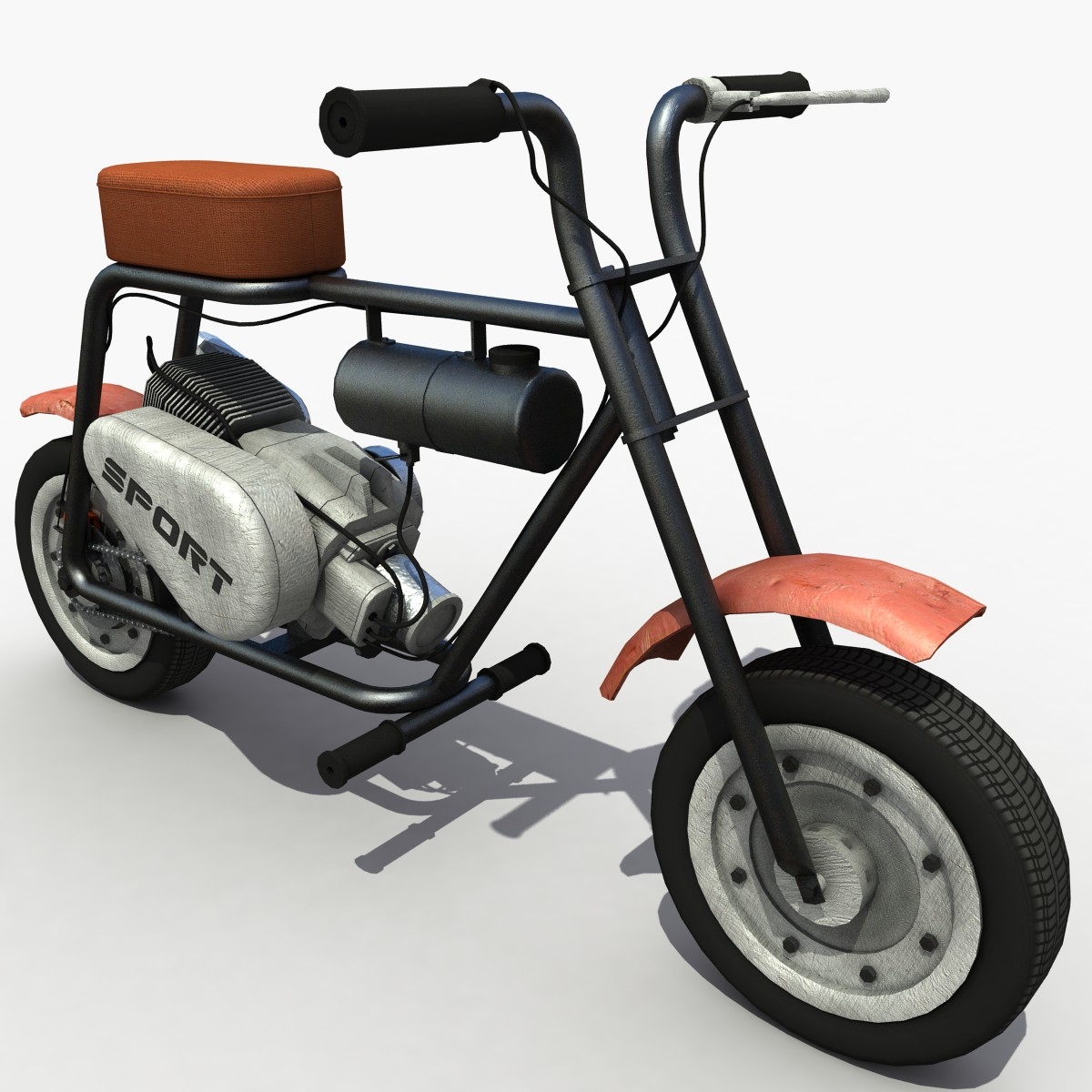 3d model moped modeled