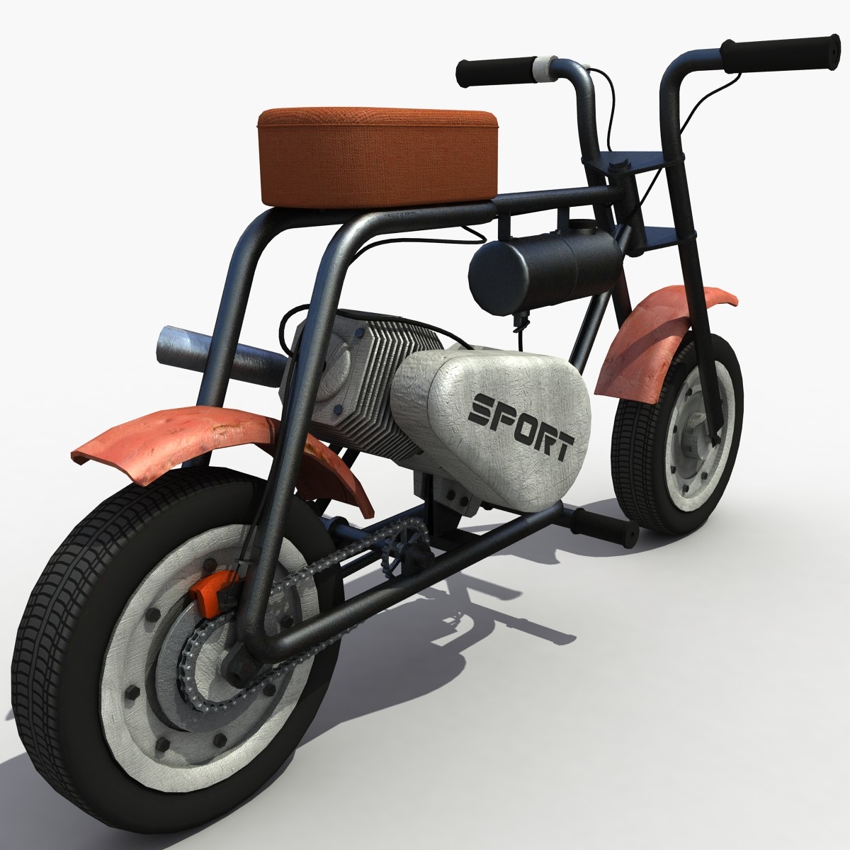 3d model moped modeled