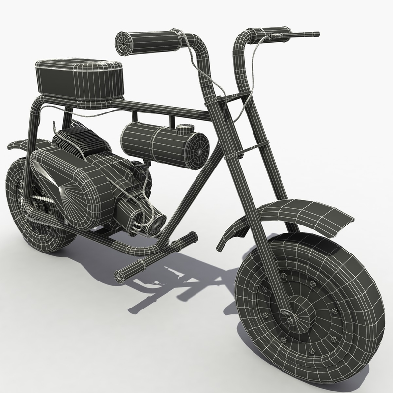 3d model moped modeled