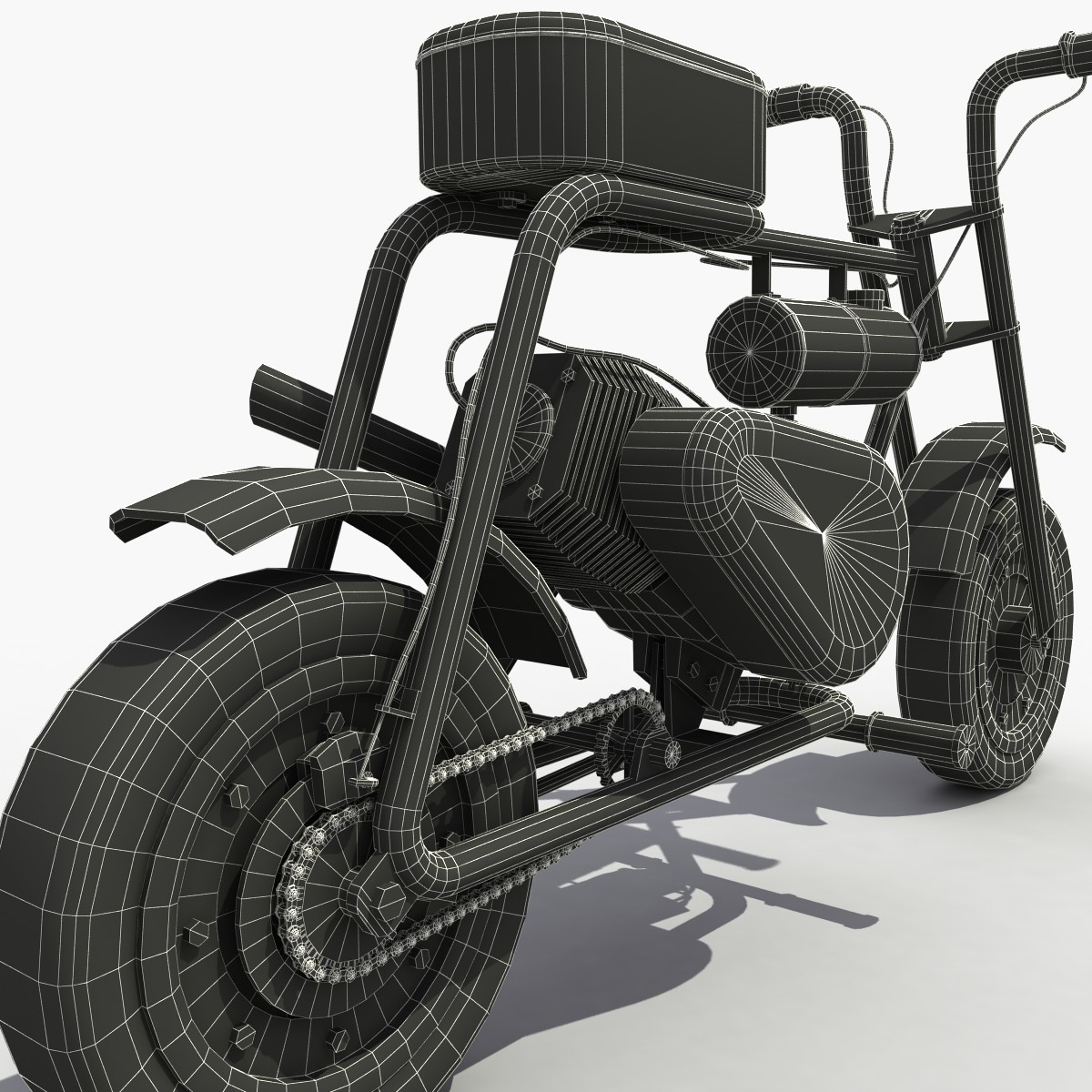 3d model moped modeled