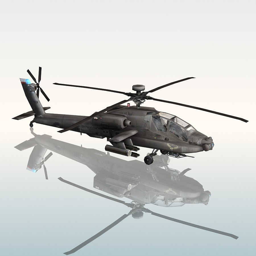 3d model army attack helicopter