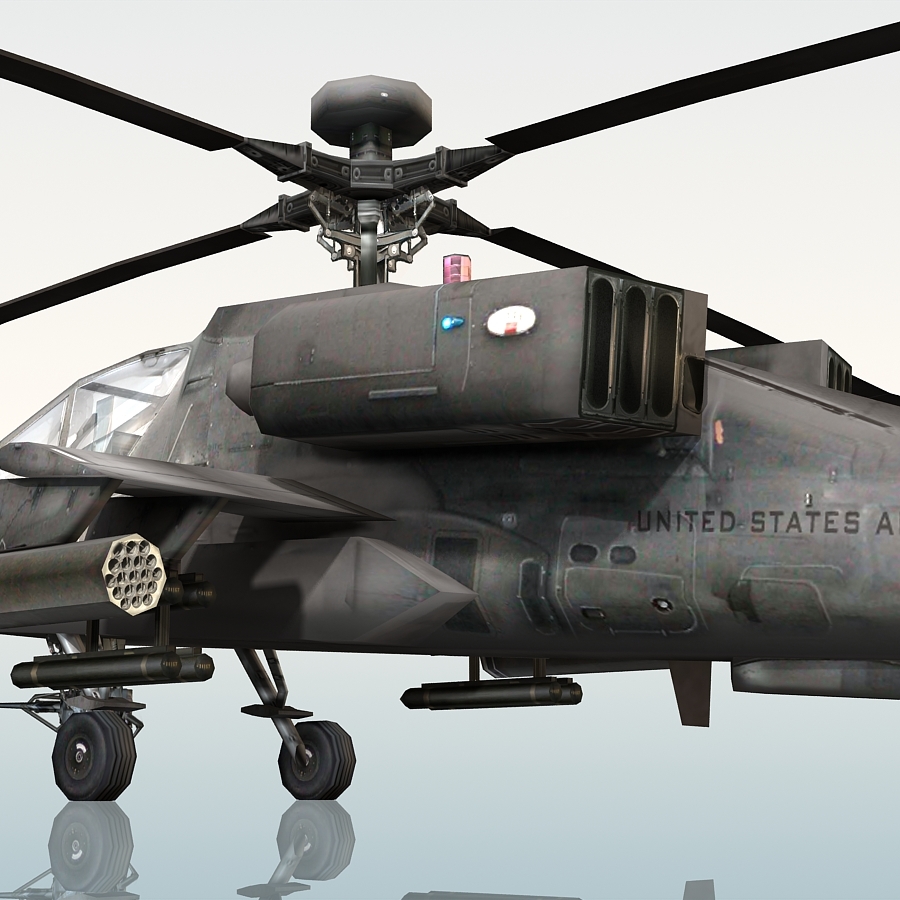 3d model army attack helicopter