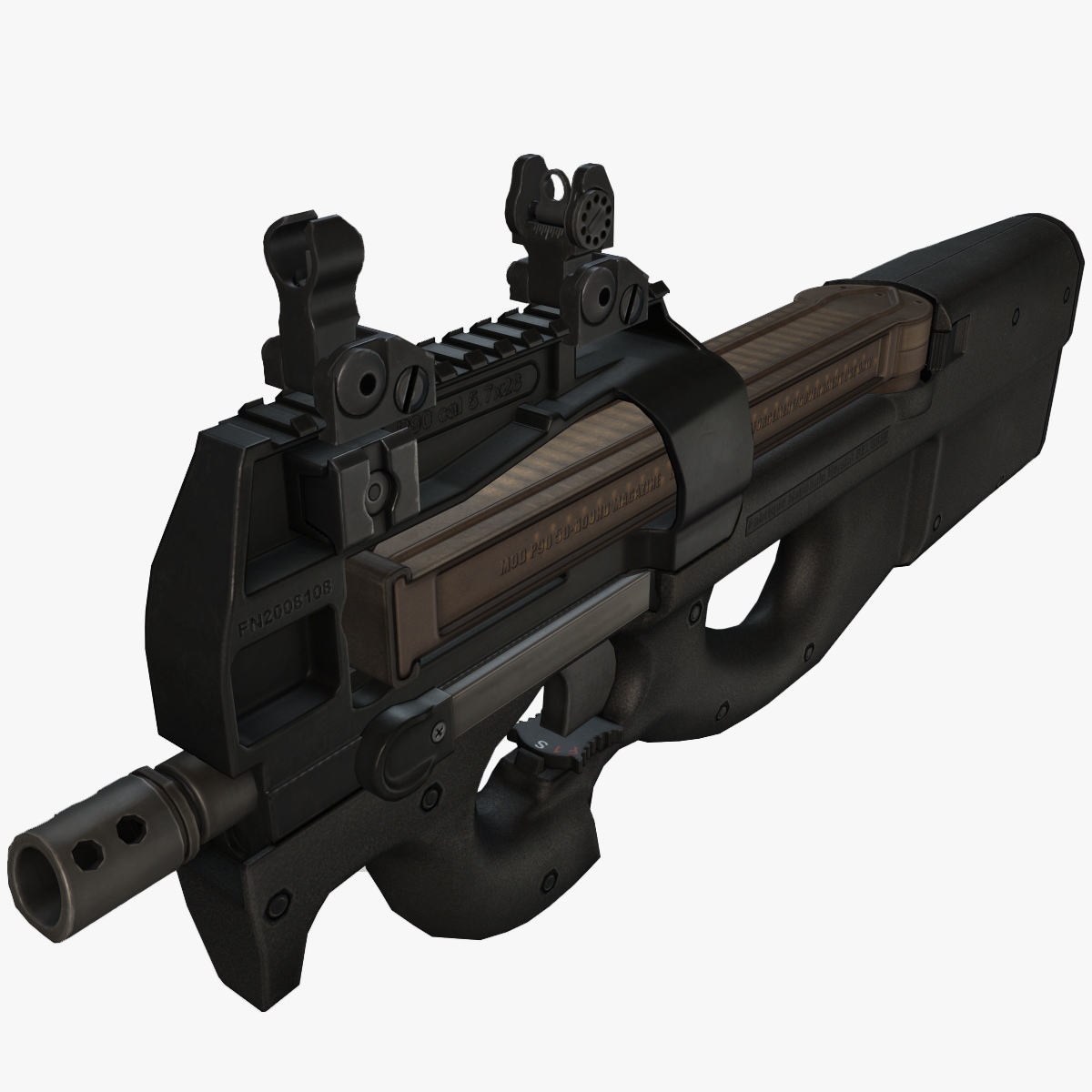 3d p90 submachine gun
