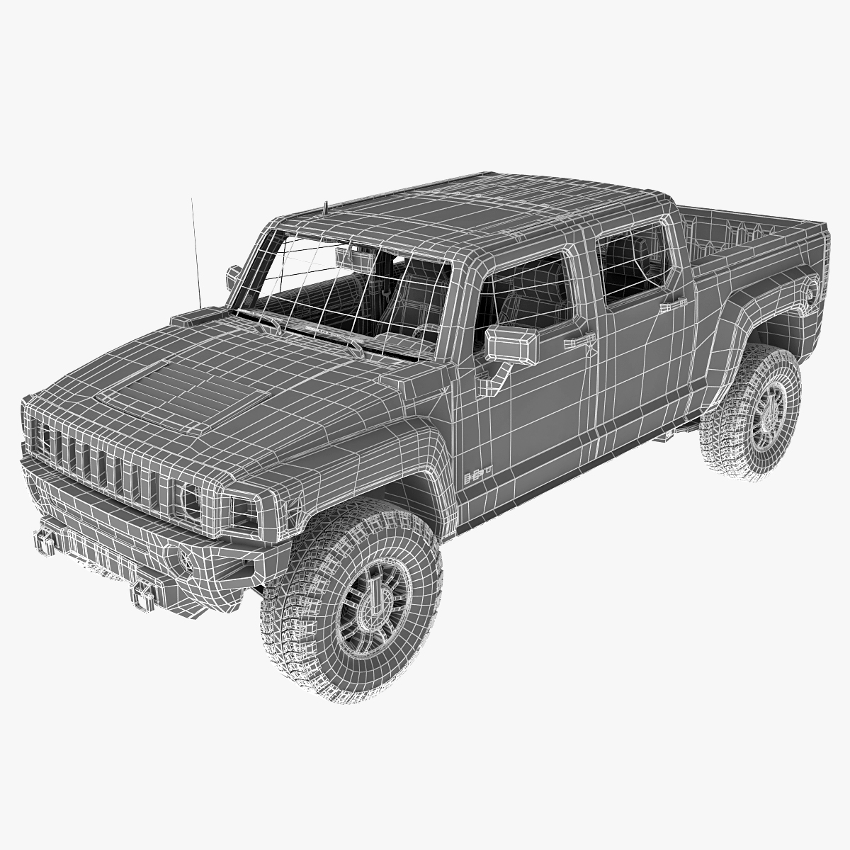 3d hummer h3t alpha 2009 model