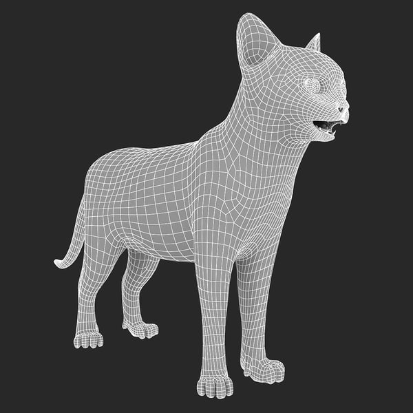 3d model cat 3 fur