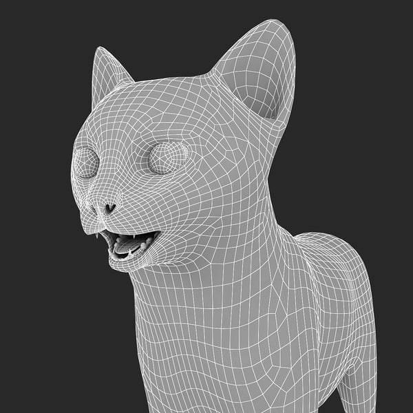 3d model cat 3 fur