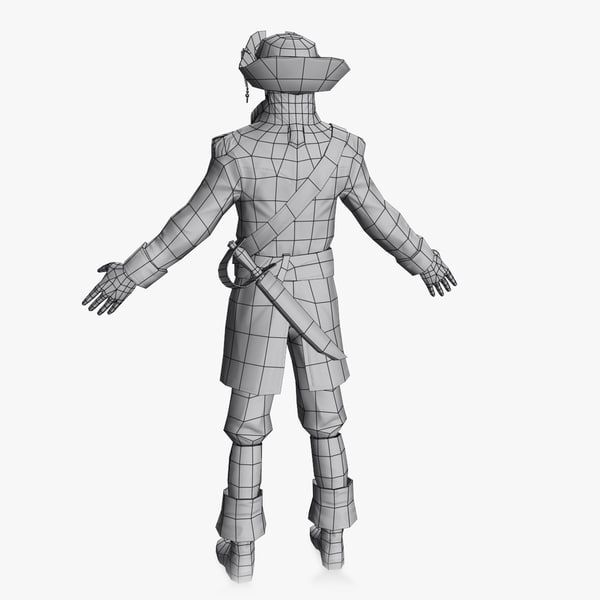 3d model pirate lord real-time