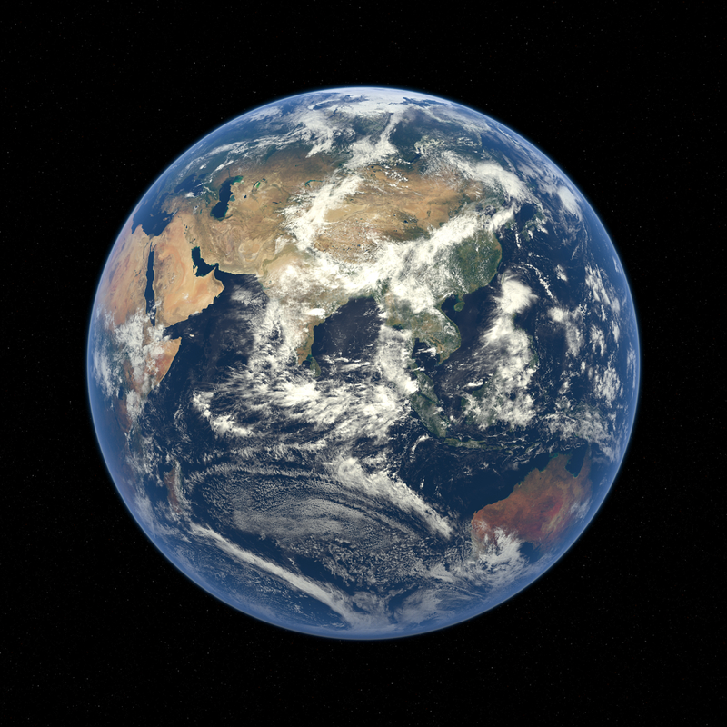 3ds realistic planet earth