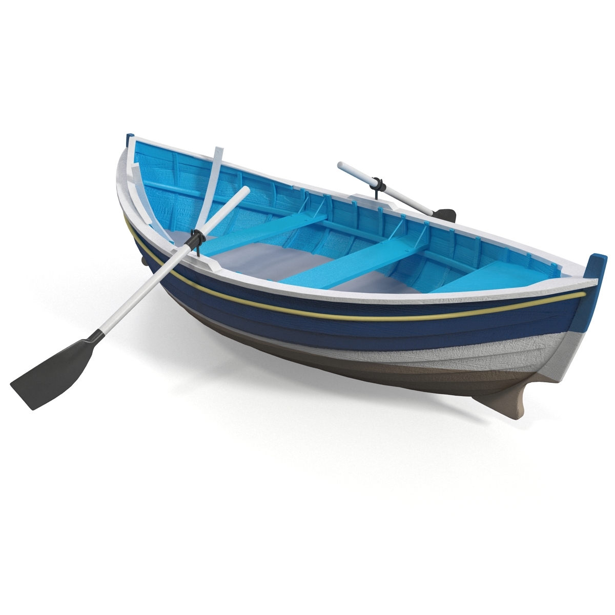 3d row boat 2 model