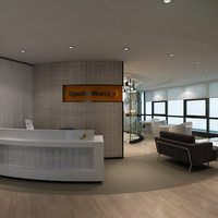 3d model company office lobby