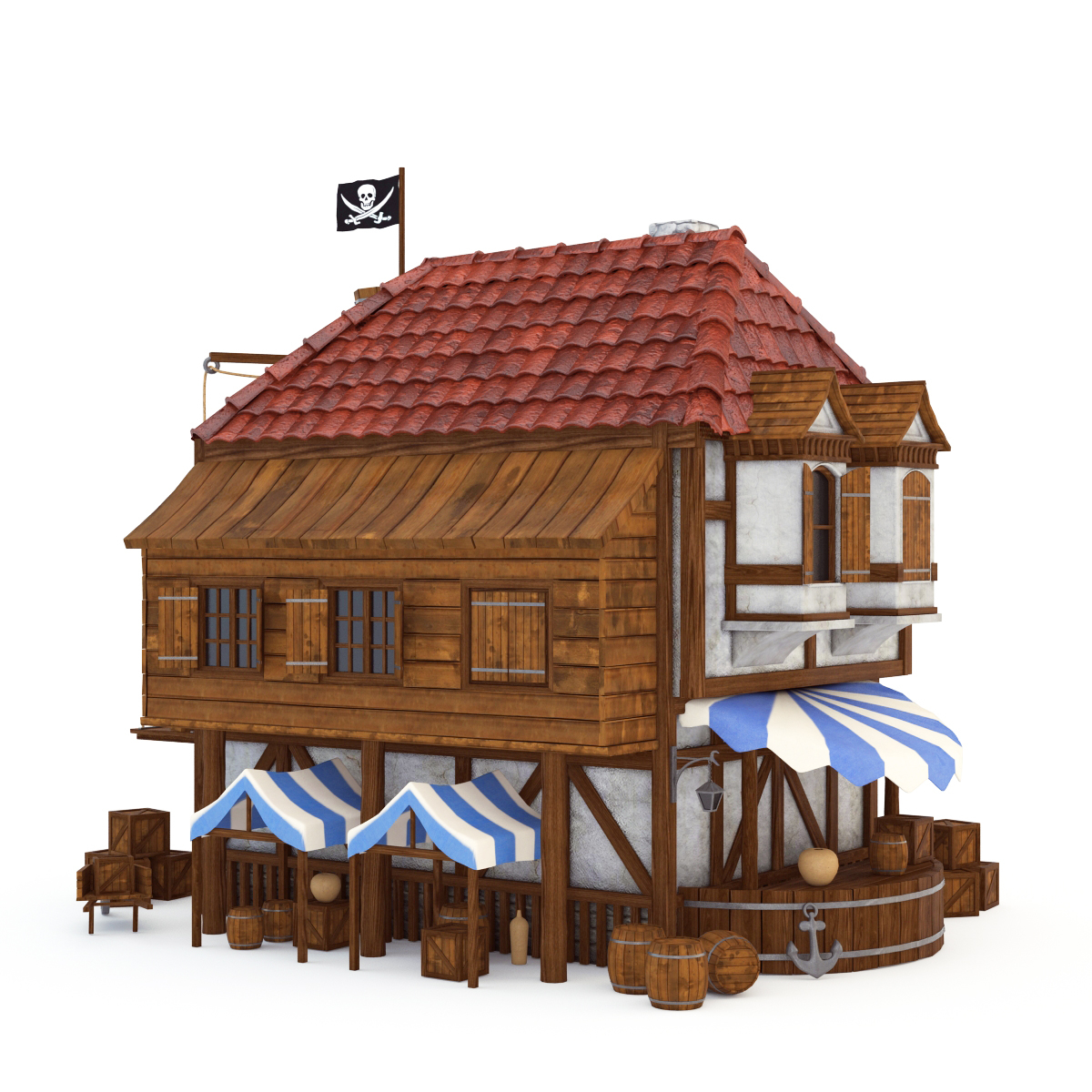 pirate house 3d model
