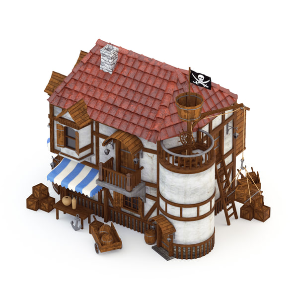 pirate house 3d model