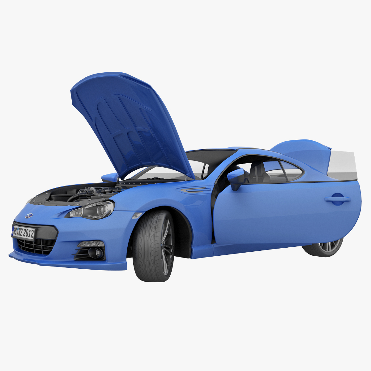 3d subaru brz 2013 sport car model
