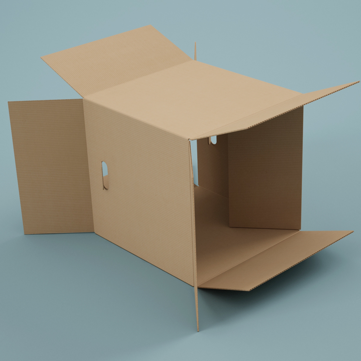 cardboard box 3d max