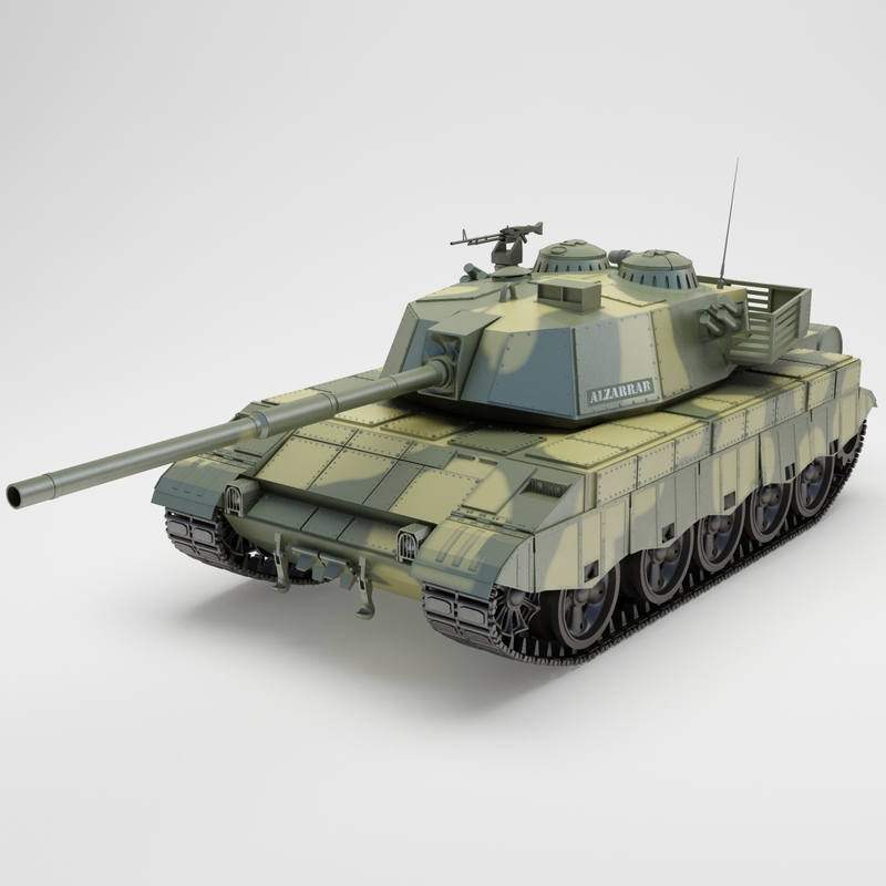 al-zarrar pakistan main battle tank 3d 3ds