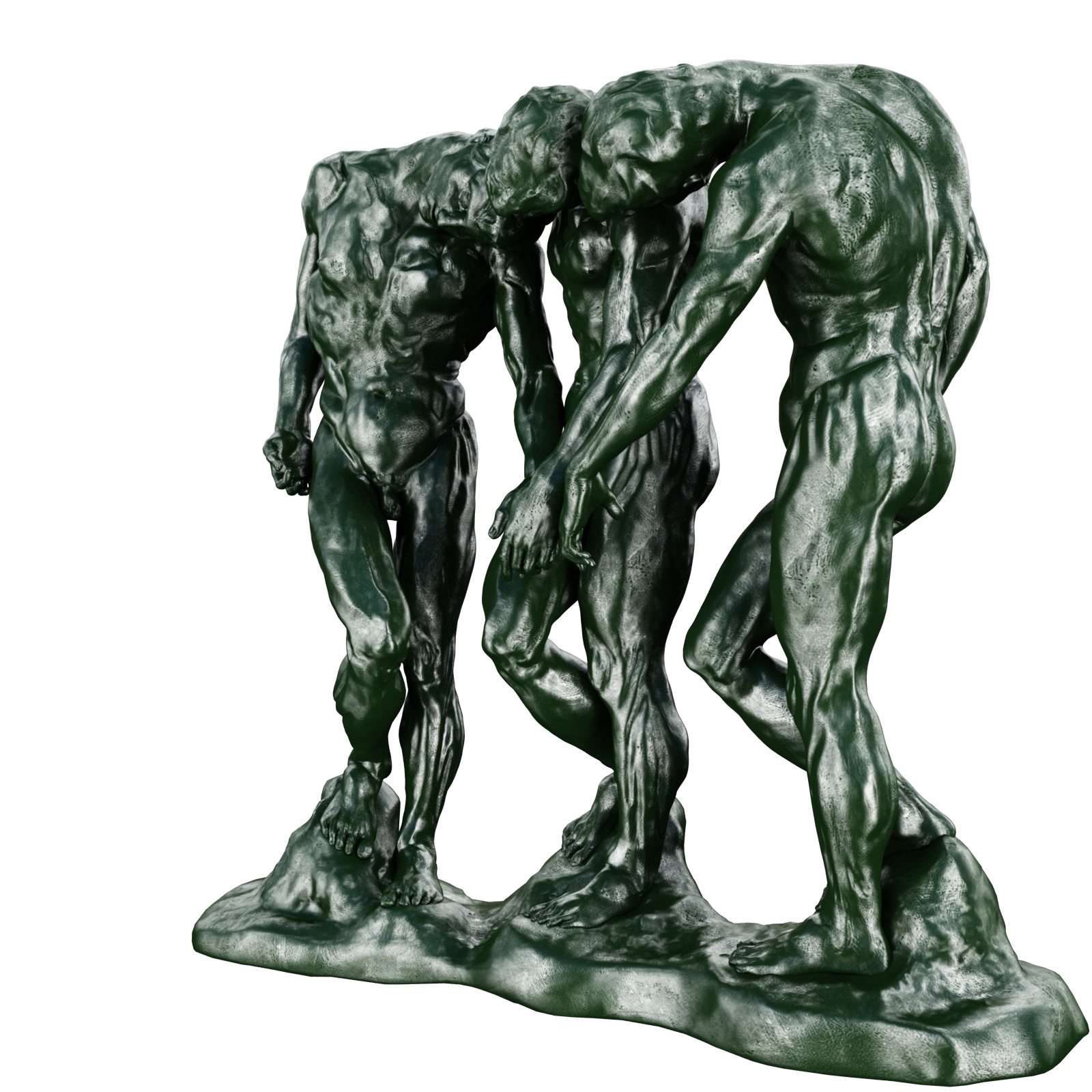 obj statues shades rodin