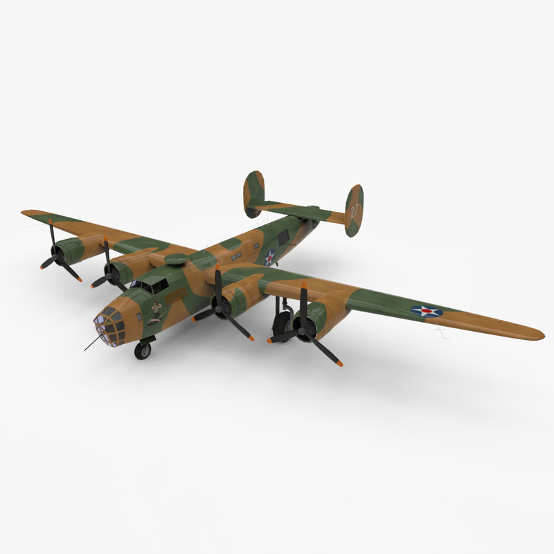 consolidated b-24 bomber obj