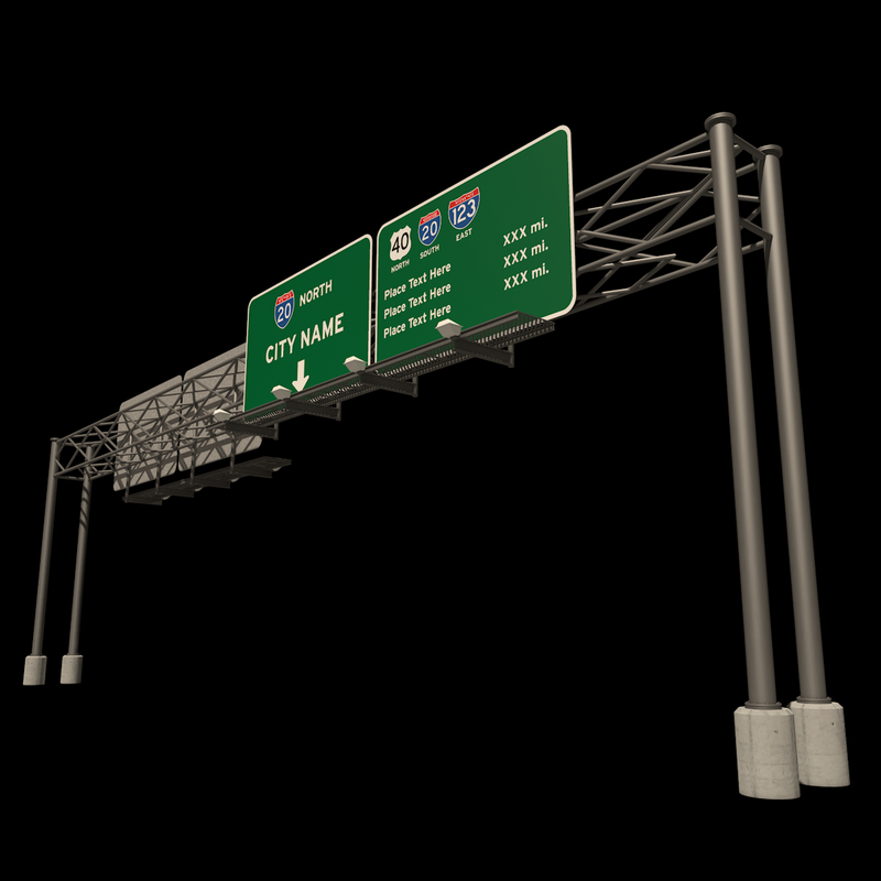 highway sign freeway dxf