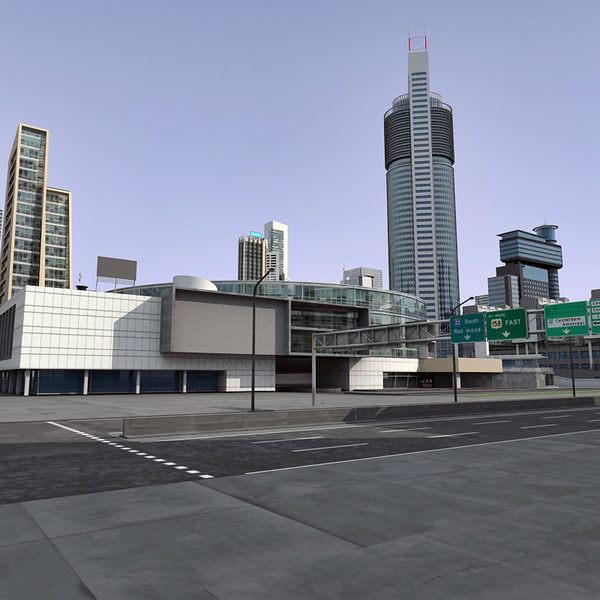 modern city 3d model