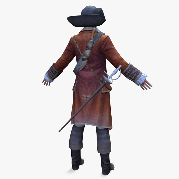 3d model pirate lord real-time