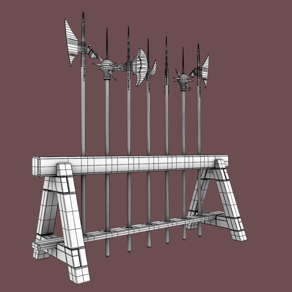 medieval weapons 3d model