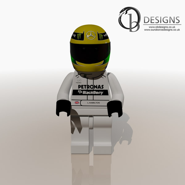 3d lego lewis hamilton model
