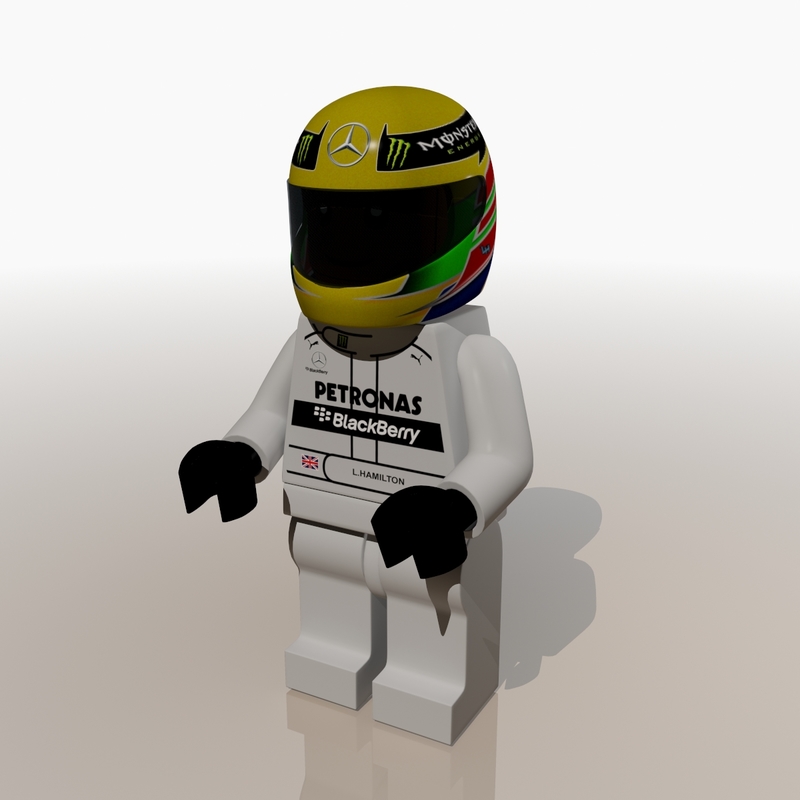 3d lego lewis hamilton model