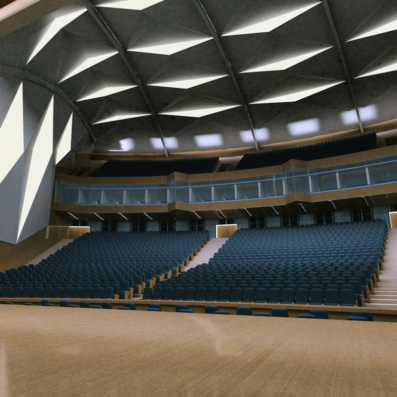 auditorium theater 3d model