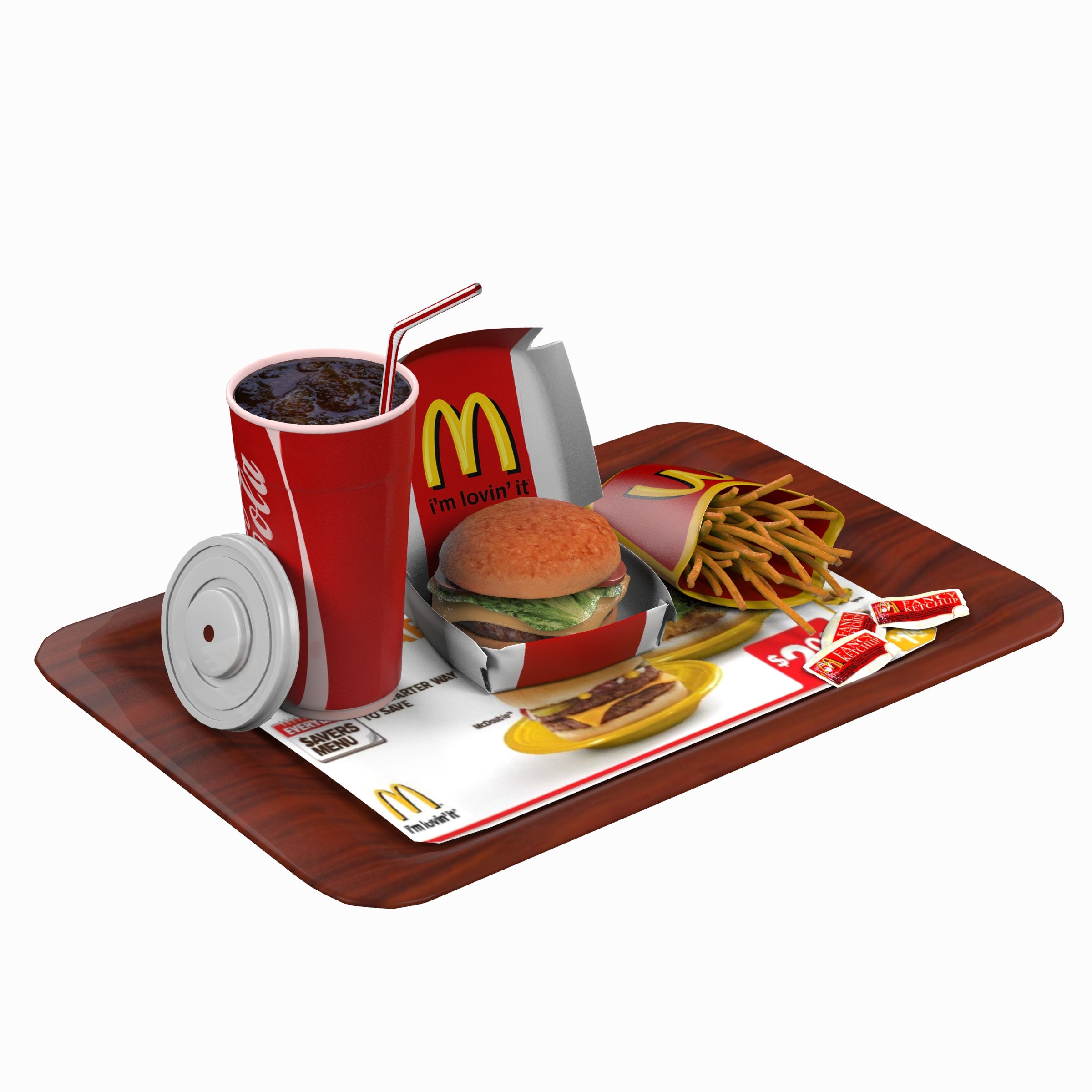 3d model fast food pack
