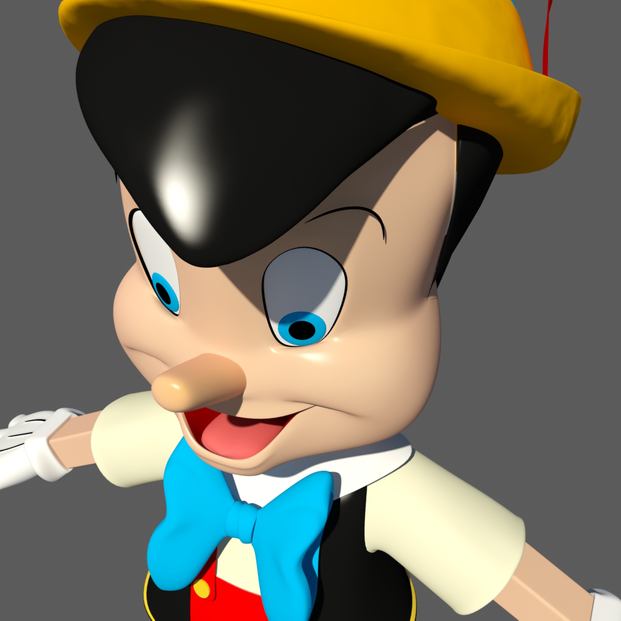 3d model pinocchio studio rendered