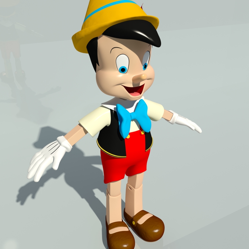 3d model pinocchio studio rendered