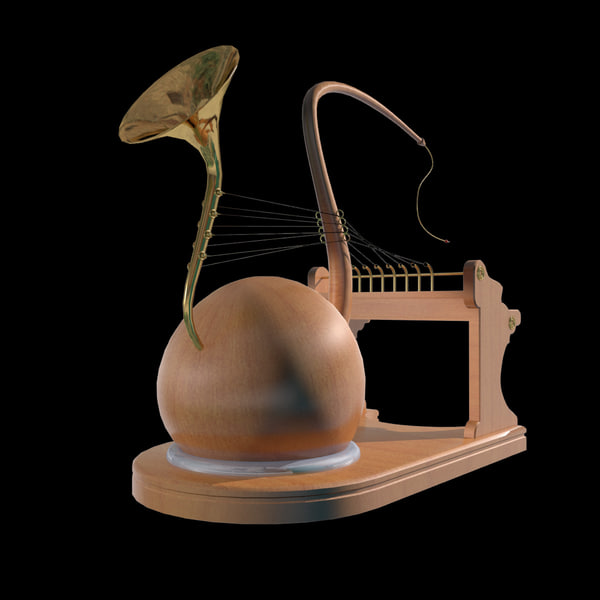 max futuristic fantasy instrument brass