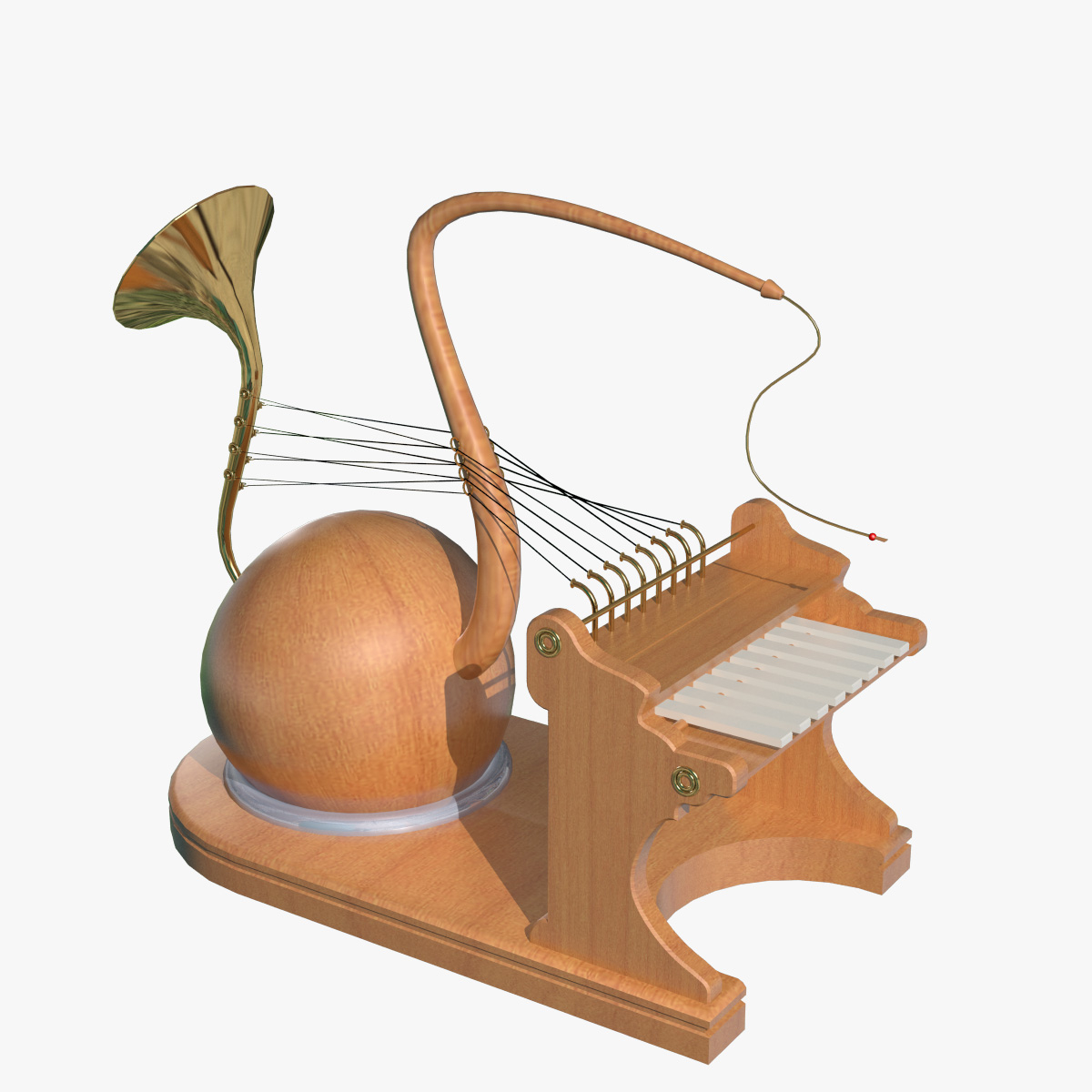 max futuristic fantasy instrument brass