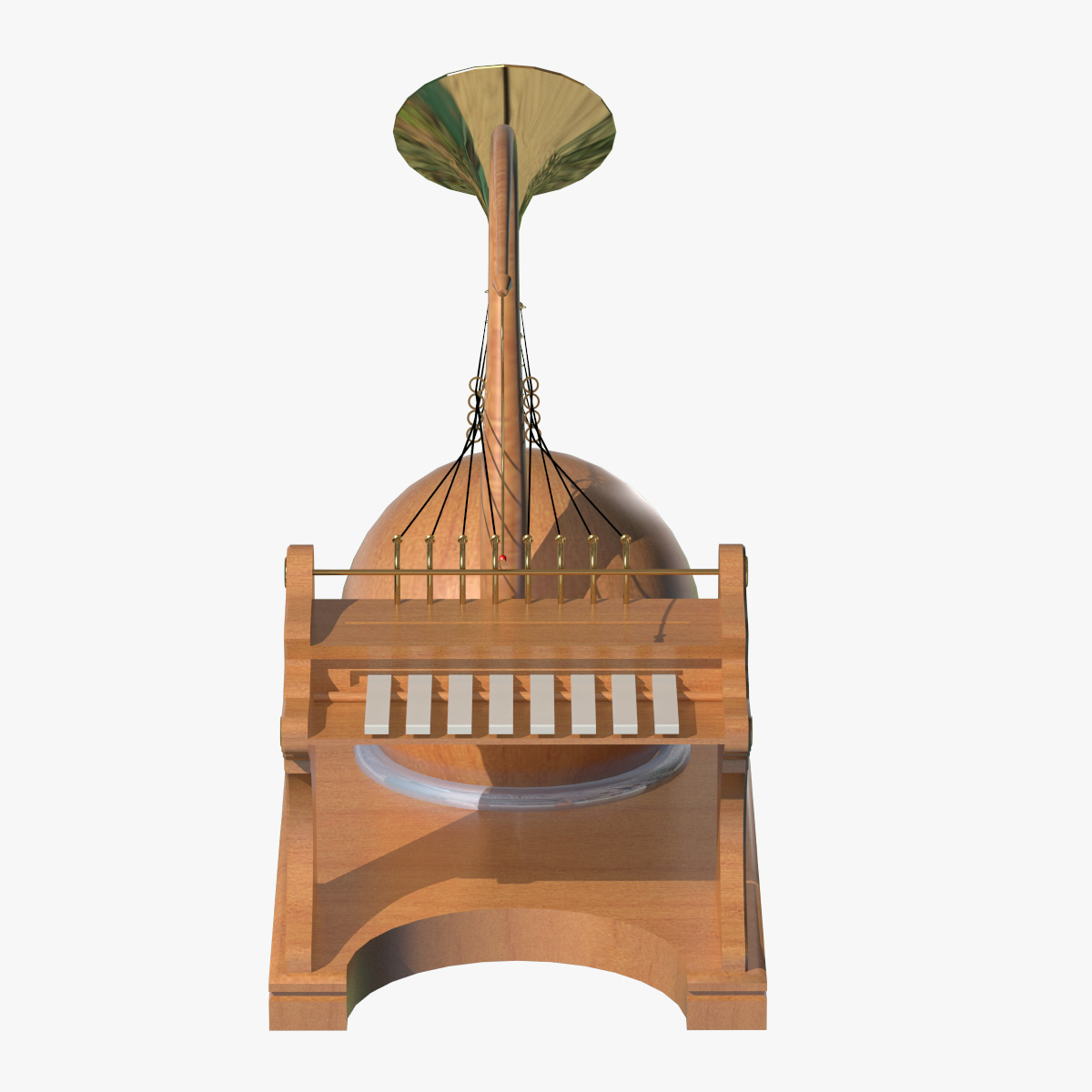 max futuristic fantasy instrument brass