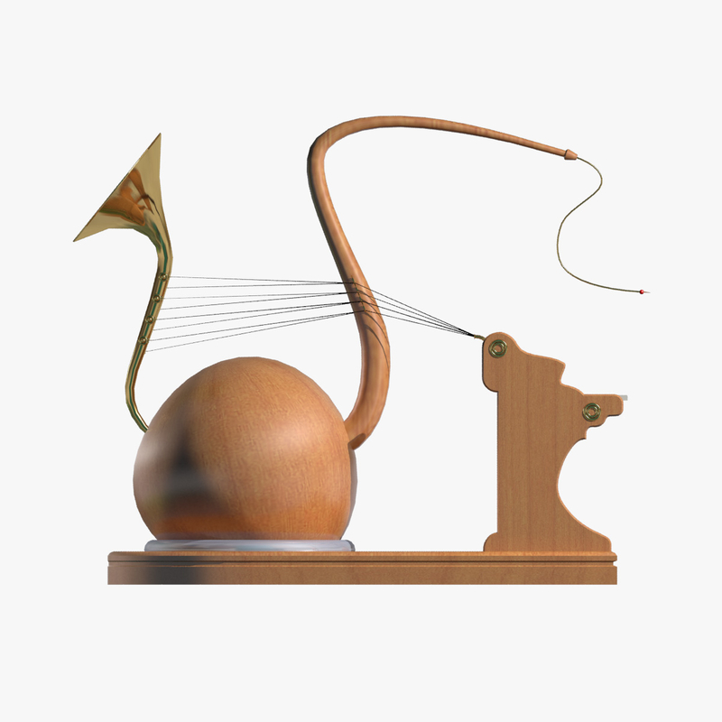 max futuristic fantasy instrument brass