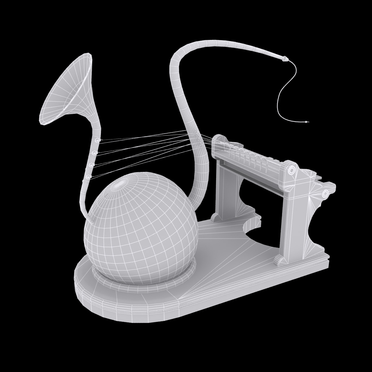 max futuristic fantasy instrument brass